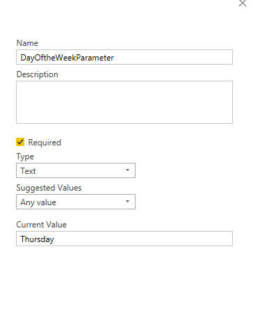 Dynamic Weekend using Parameter in PowerBI – Small Data And self service