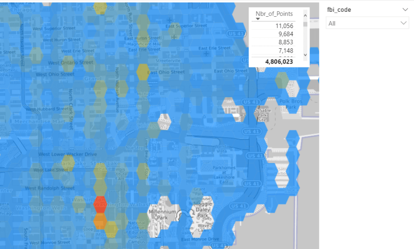 Analyse Big Spatial Dataset using hex bin maps in PowerBI – Small Data ...