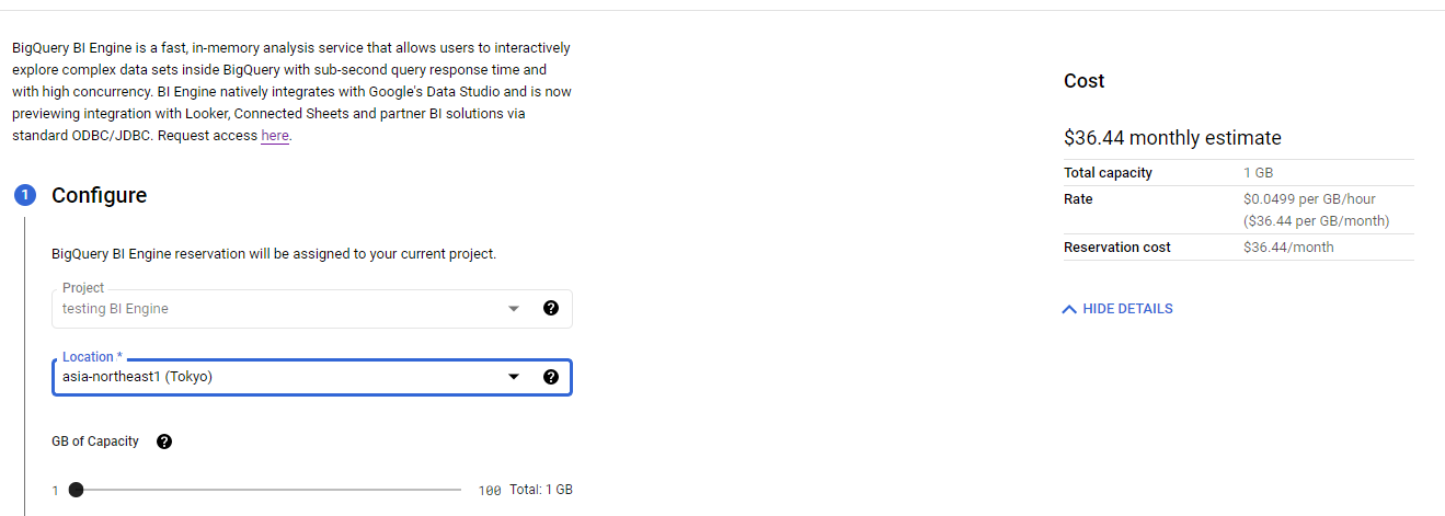 BigQuery BI Engine behavior under Heavy Load – Small Data And self service
